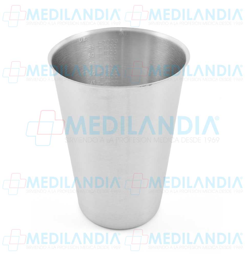 Vaso con graduación de acero inoxidable sin asa 2,000 ml / 65 oz ...
